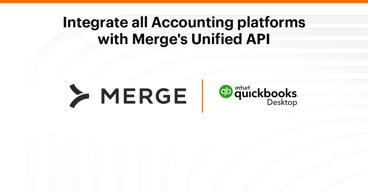 QuickBooks Desktop API Integration - Build & Ship Faster with Merge