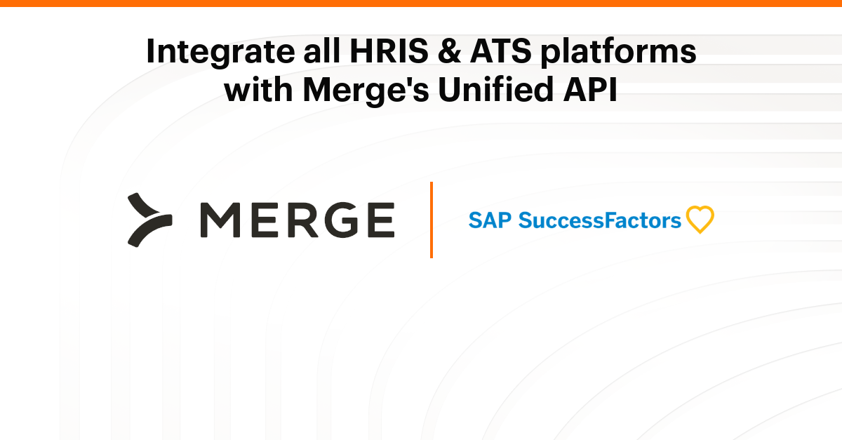 SAP SuccessFactors API Integration - Build & Ship Faster with Merge